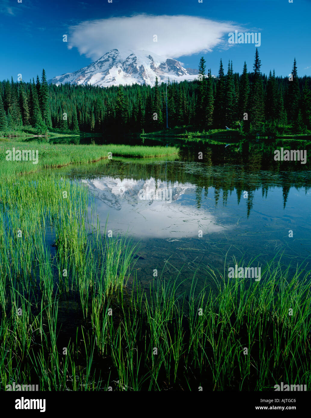 Mount Rainier National Park WA: Reflection Lake Stock Photo - Alamy