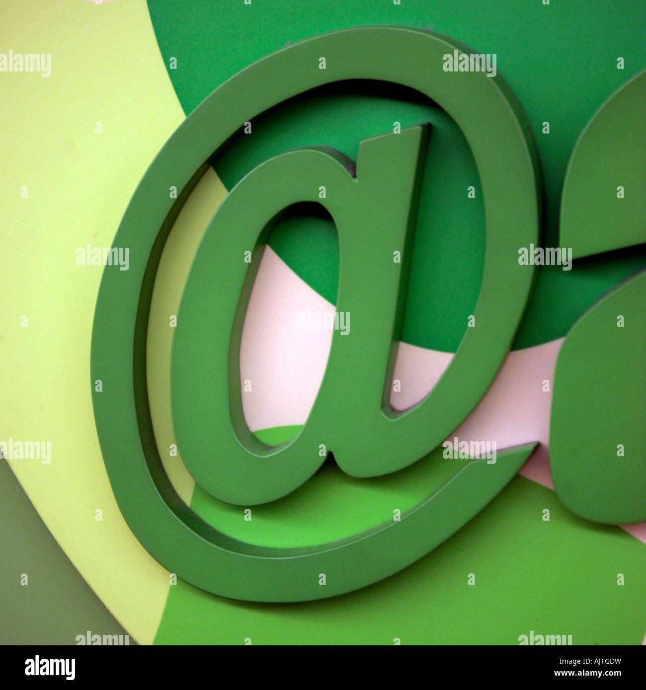 Close-up of an at symbol on the wall Stock Photo - Alamy