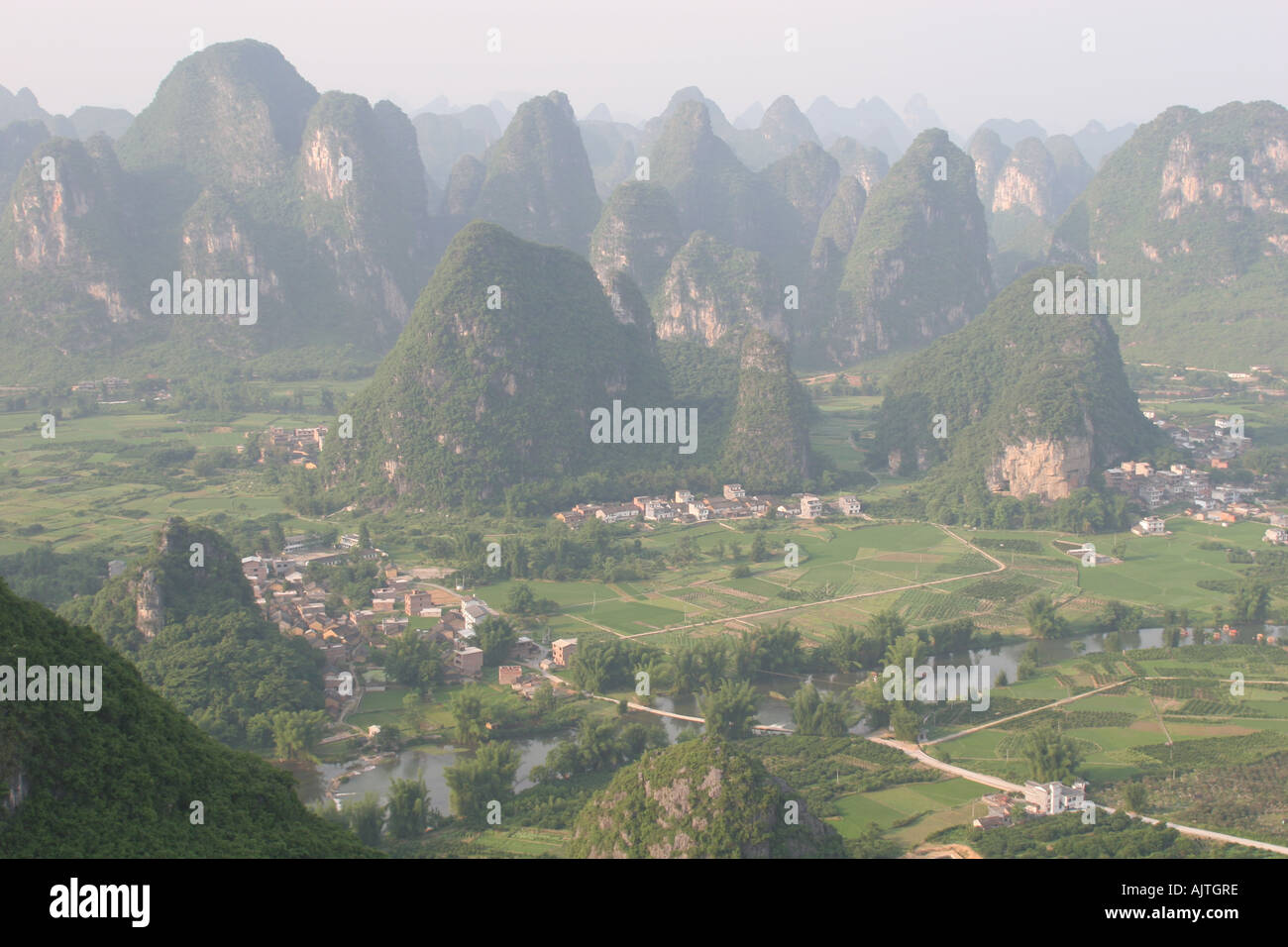 Landscape in Guangxi province in southern China Stock Photo - Alamy
