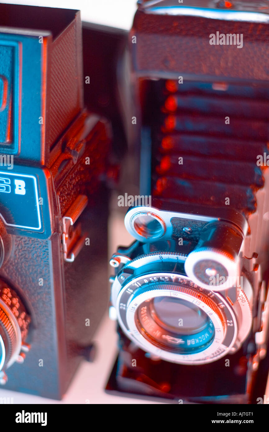 Vintage soviet cameras - moskva and ljubitel Stock Photo - Alamy