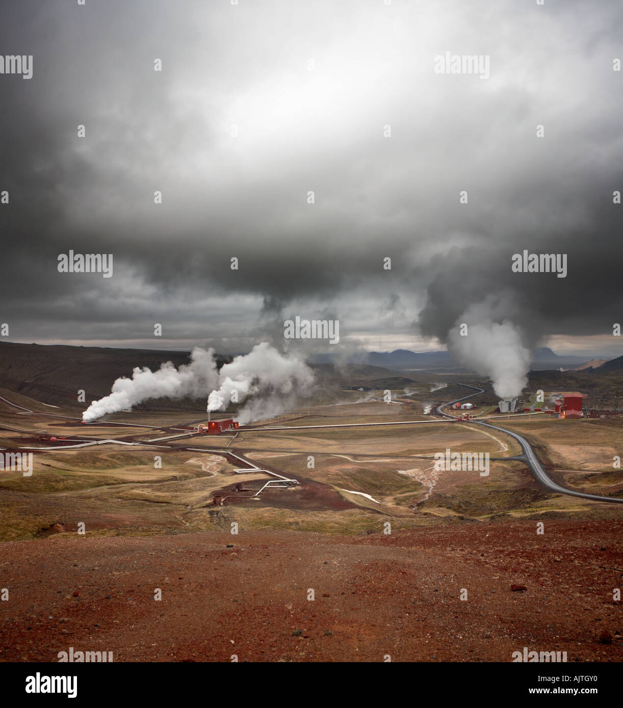 Krafla Geothermal Station, Myvatn area, Iceland Stock Photo - Alamy