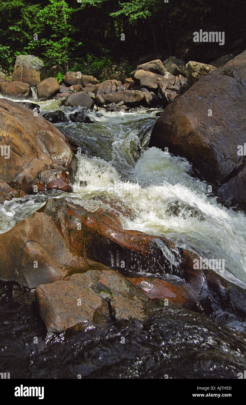 A stream with rushing water in Adirondack park NY USA Stock Photo - Alamy