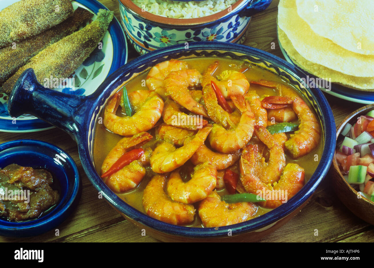 India Food Goa Prawn Curry Stock Photo - Alamy
