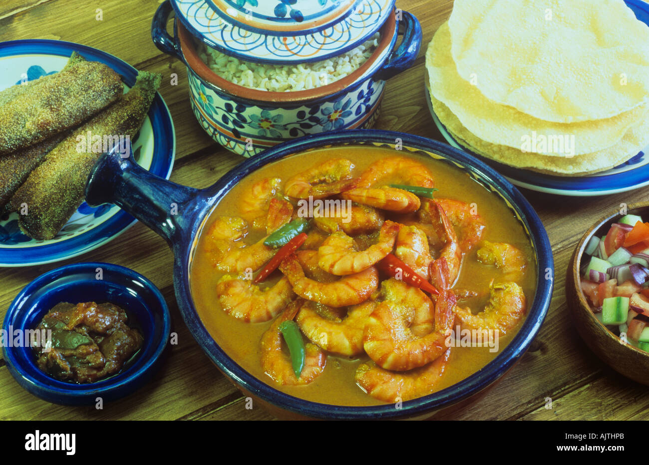 India Food Goa Prawn Curry Stock Photo - Alamy