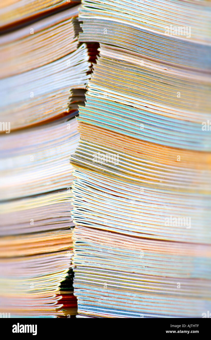 Neat stack of magazines hi-res stock photography and images - Alamy