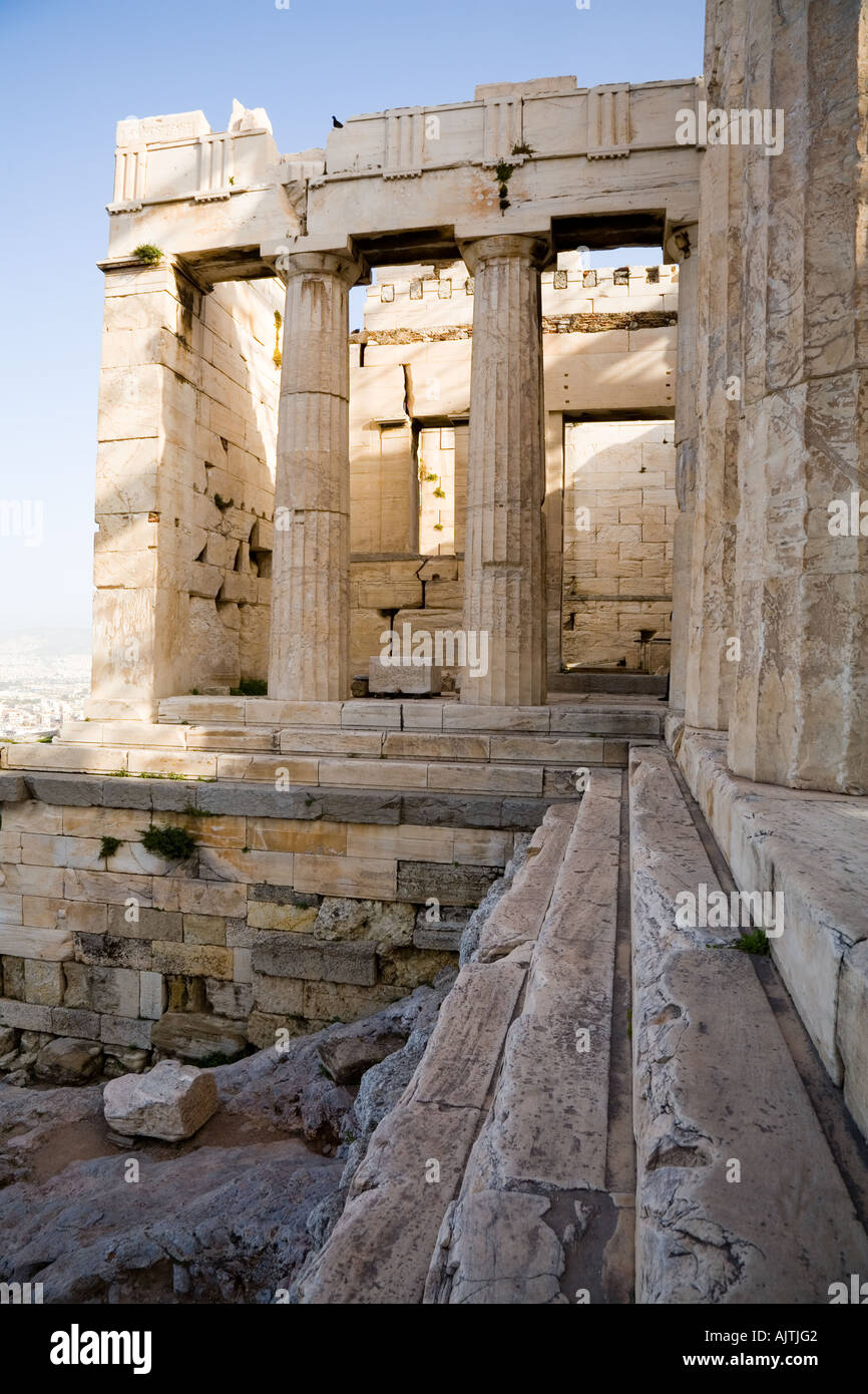 The Acropolis, Athens. The Propyl'a, or gateway. Built between 437 and ...