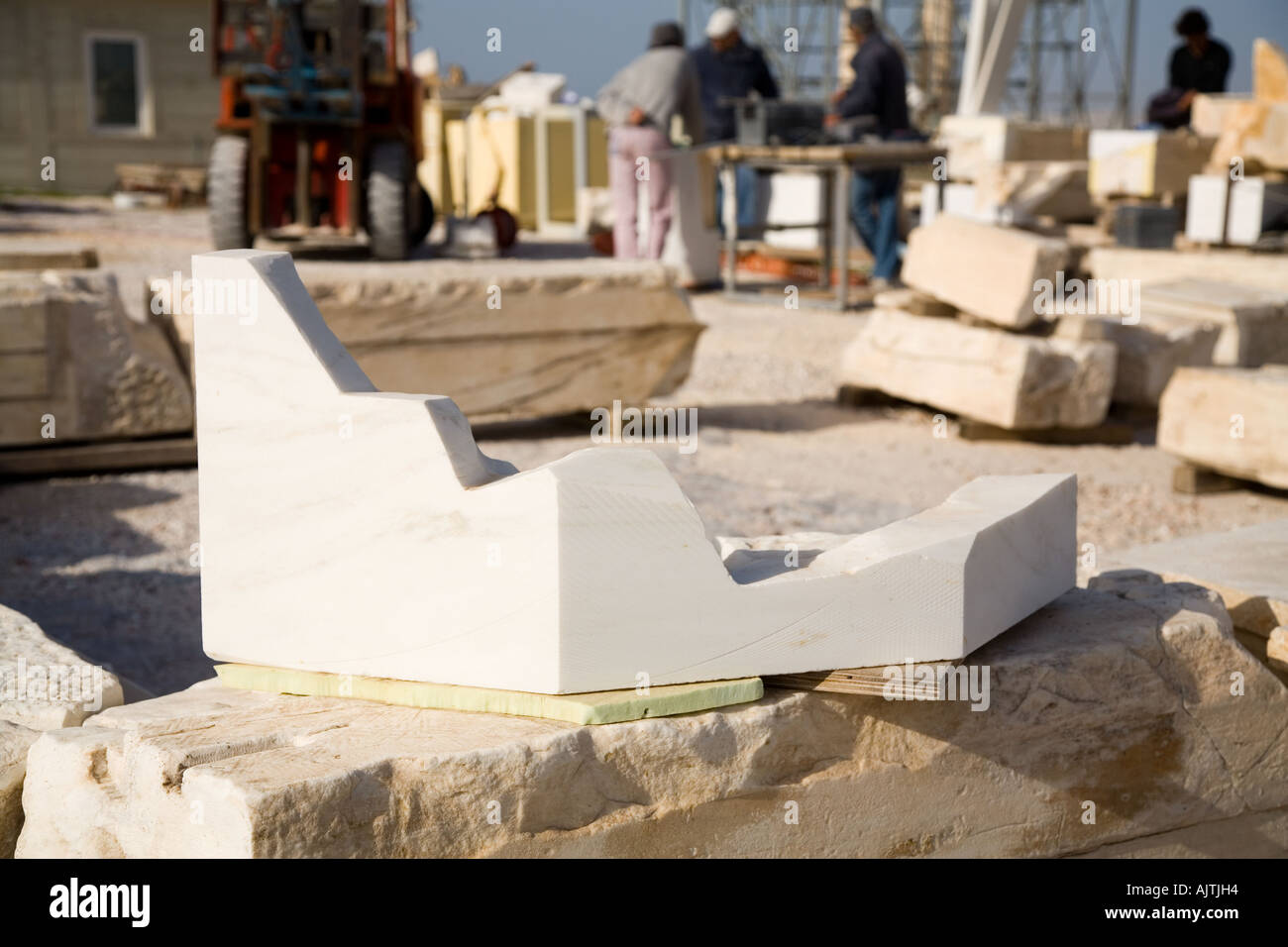 Irregular section of marble - restoration. Architect: Mnesikles Stock ...