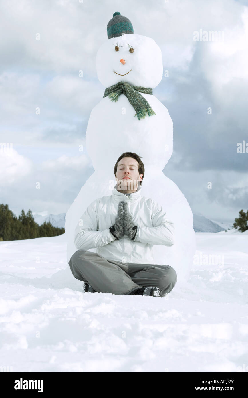 Man prayer hands in front of face hi-res stock photography and images ...