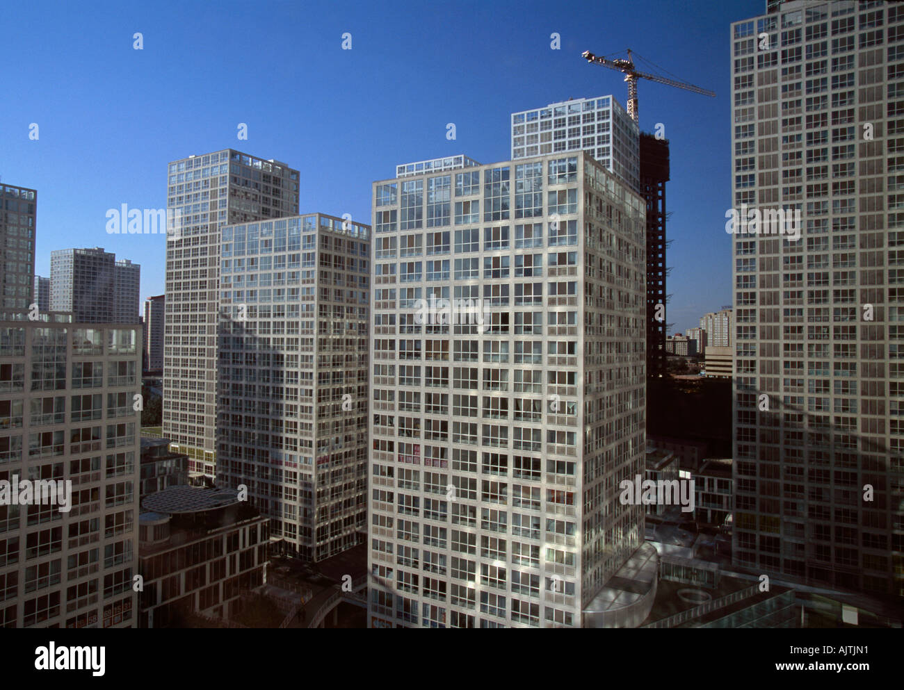 White walled Jian Wai Soho high rise complex , Beijing Stock Photo - Alamy