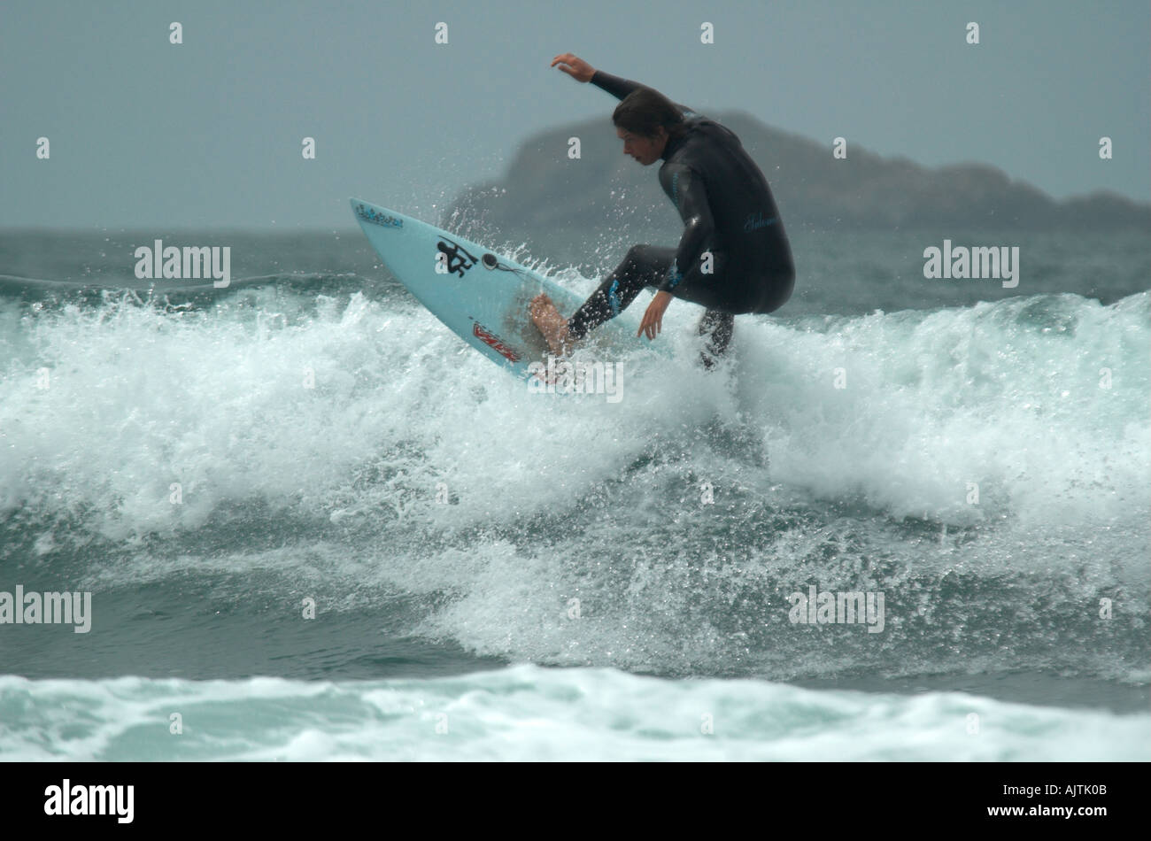 Surfer Going Off the Lip Stock Photo - Alamy