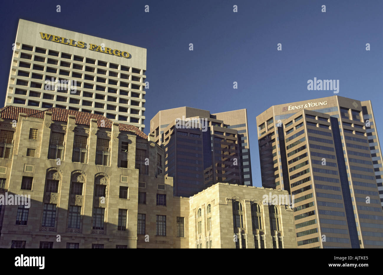 Office buildings at W Jefferson St, Downtown Phoenix, Arizona, USA ...