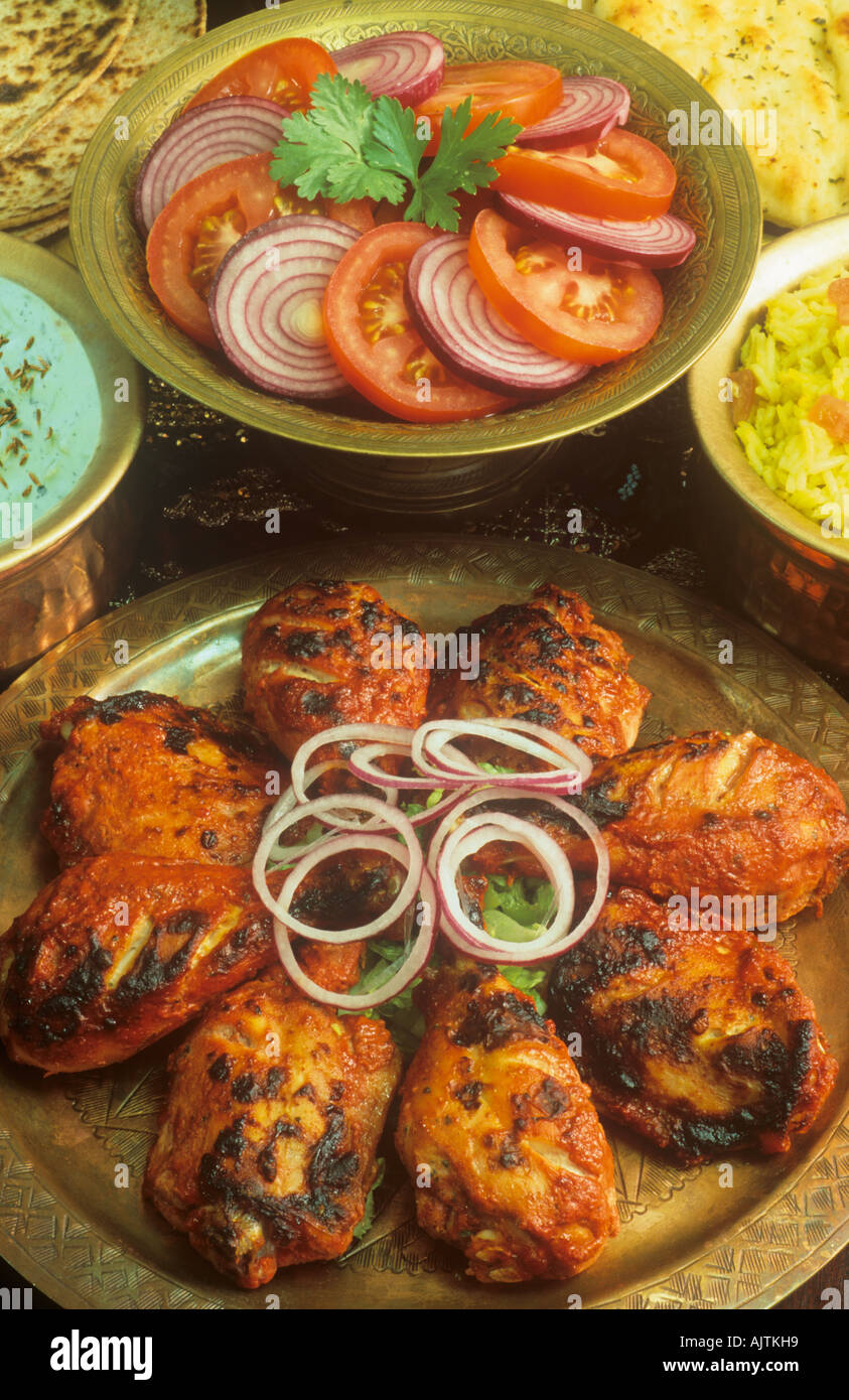 India Food Tandoori Chicken Stock Photo - Alamy