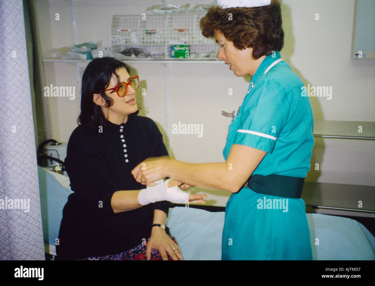 Nurse Bandages Patient s Hand Wrist Stock Photo - Alamy