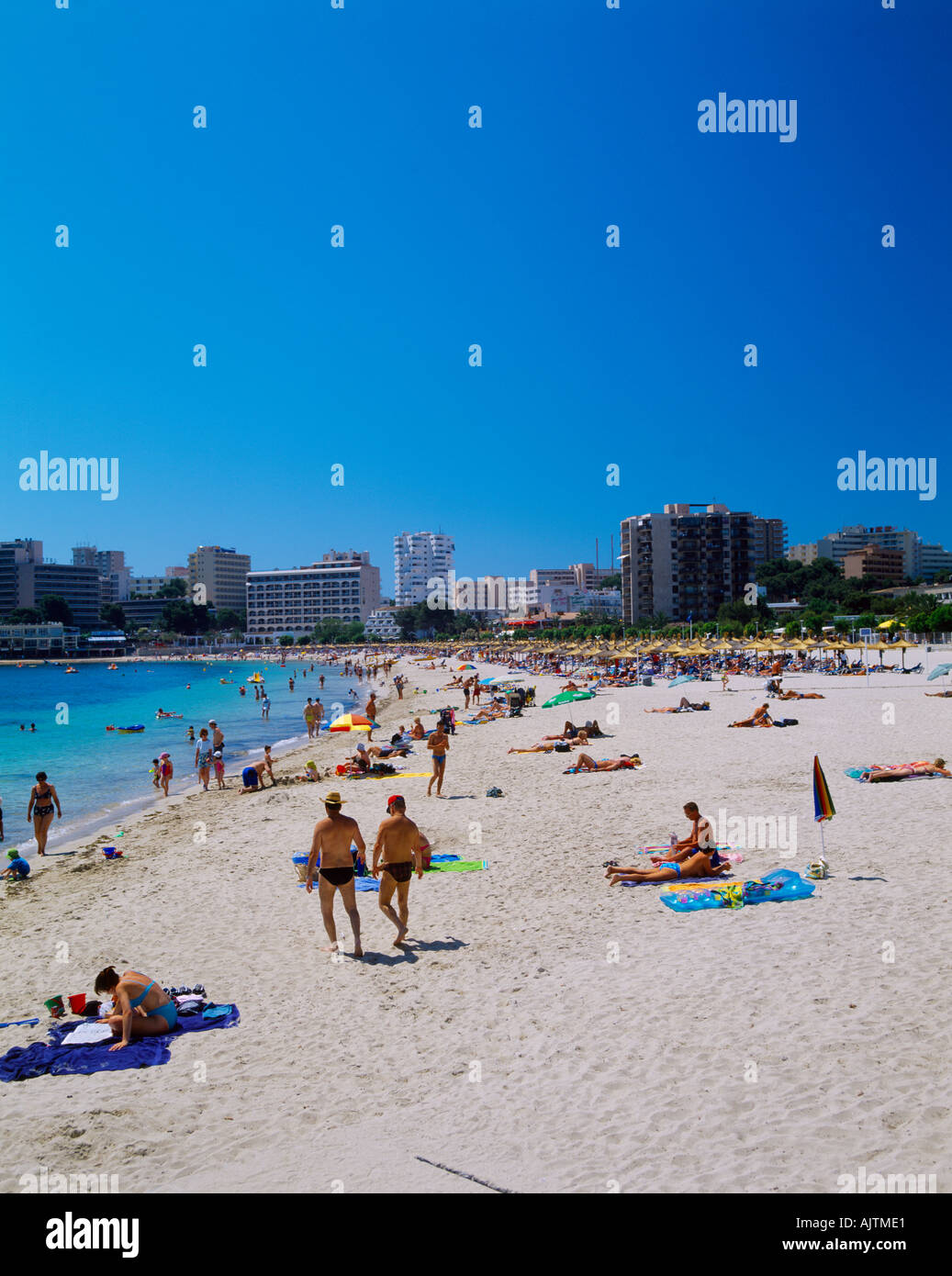 Palma Nova Beach Majorca Spain Stock Photos & Palma Nova Beach Majorca ...