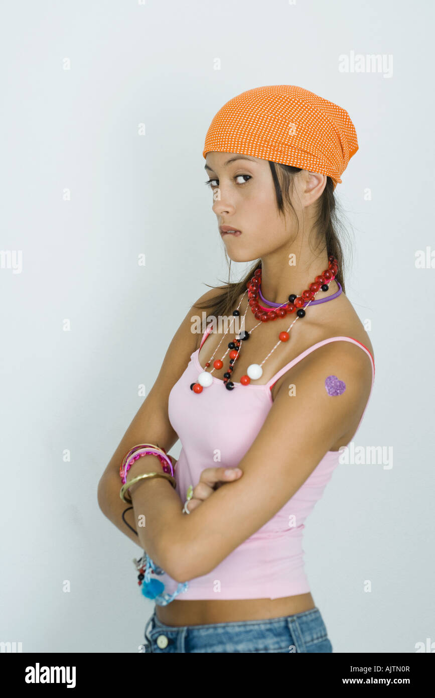 Folded lip hi-res stock photography and images - Alamy