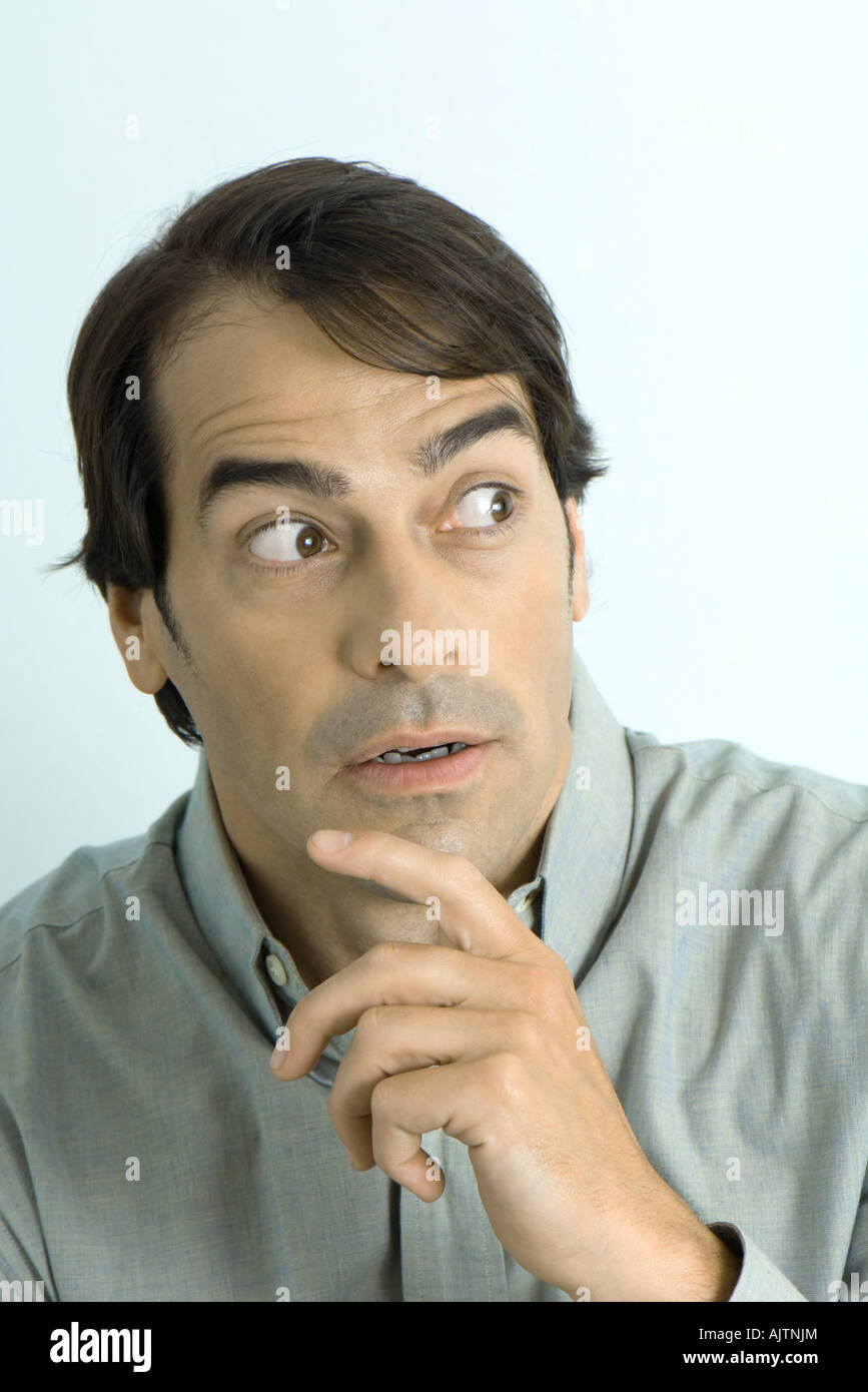 Man showing surprise, portrait Stock Photo - Alamy