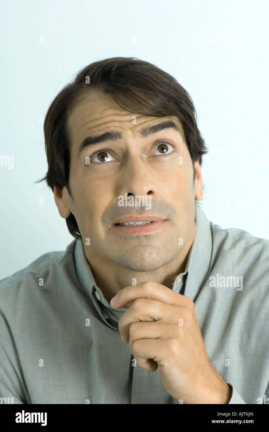 Man making face, portrait Stock Photo - Alamy