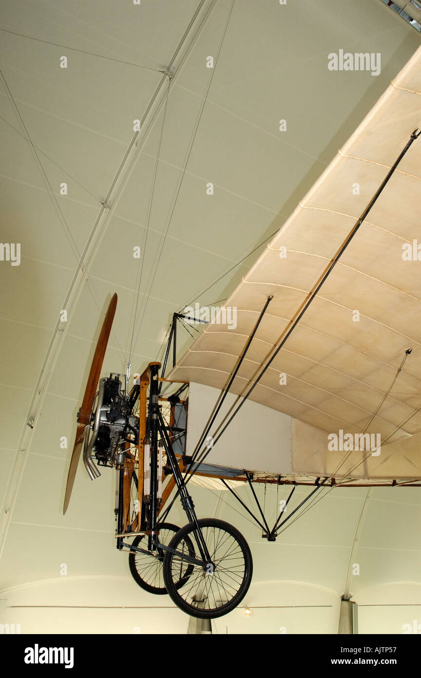 Bleriot XI 1909 100 years old air plane aeroplane Stock Photo - Alamy