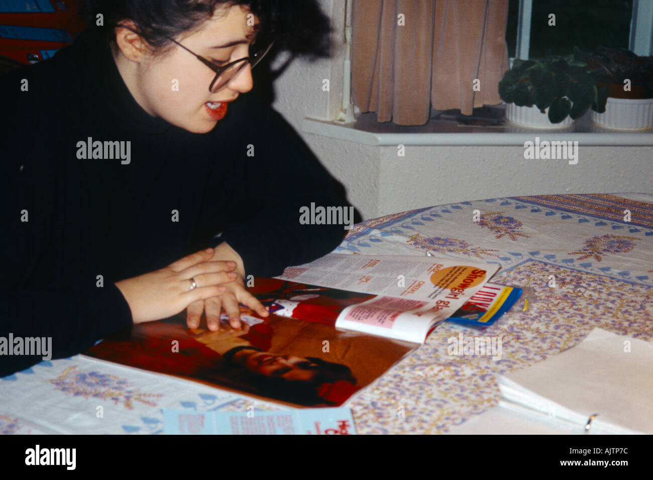 University Student Reading Magazine Stock Photo - Alamy