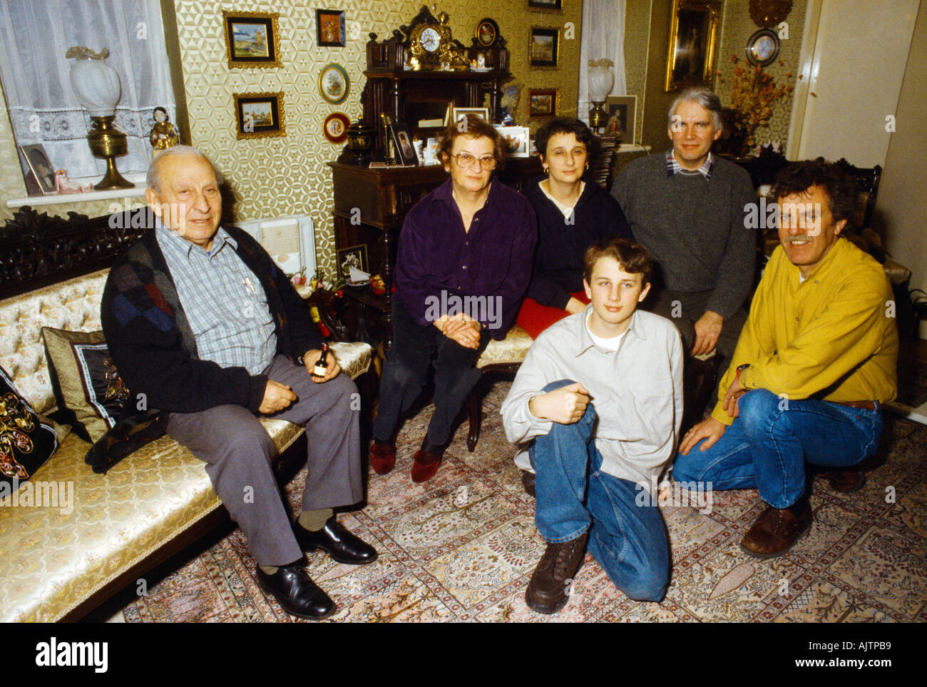 Greek family three generations hi-res stock photography and images - Alamy