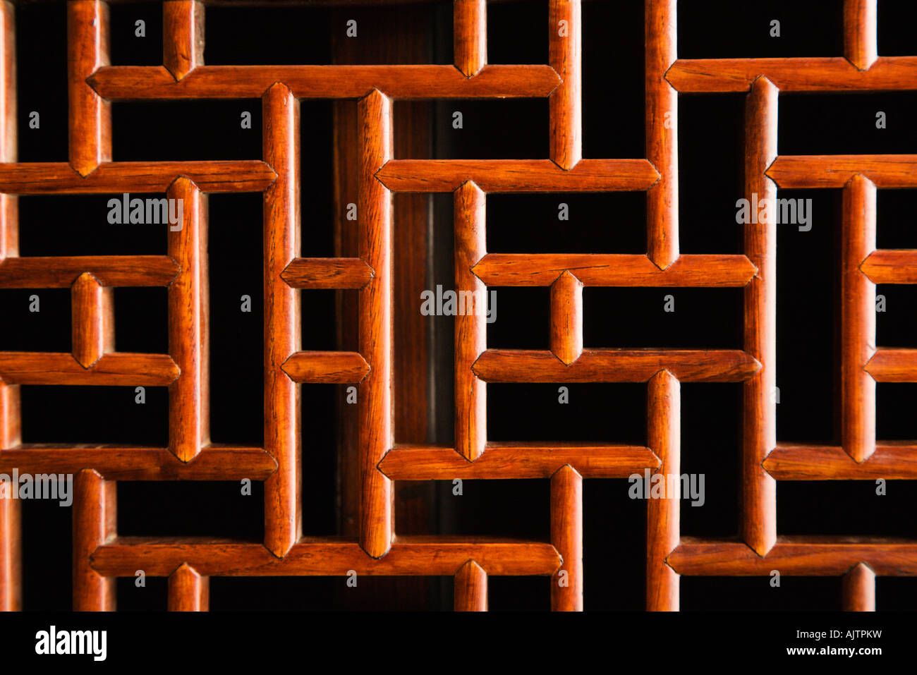 Asian interior wooden design Stock Photo - Alamy