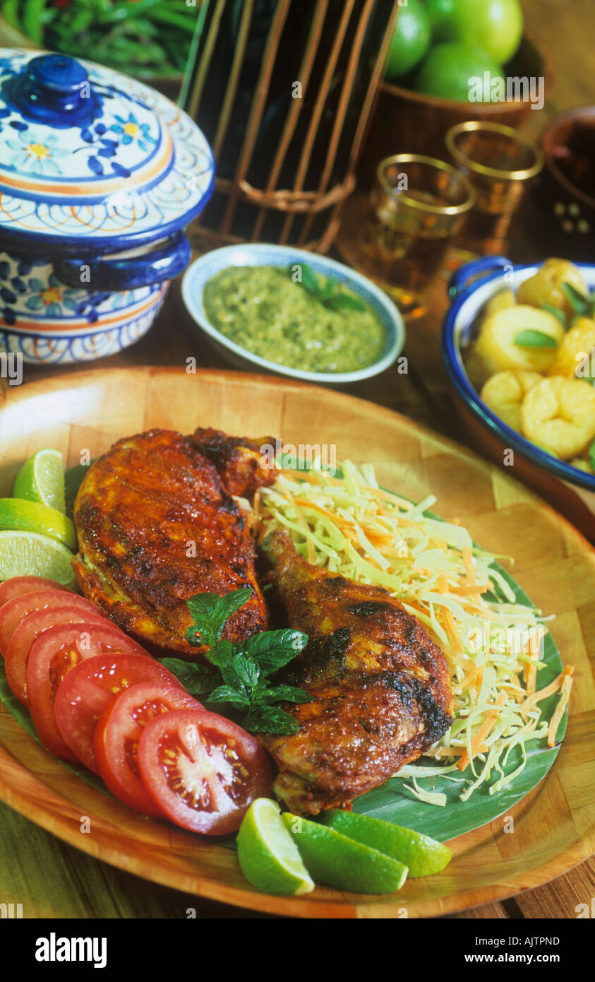 India Food Chicken Cafreal Goa Stock Photo - Alamy