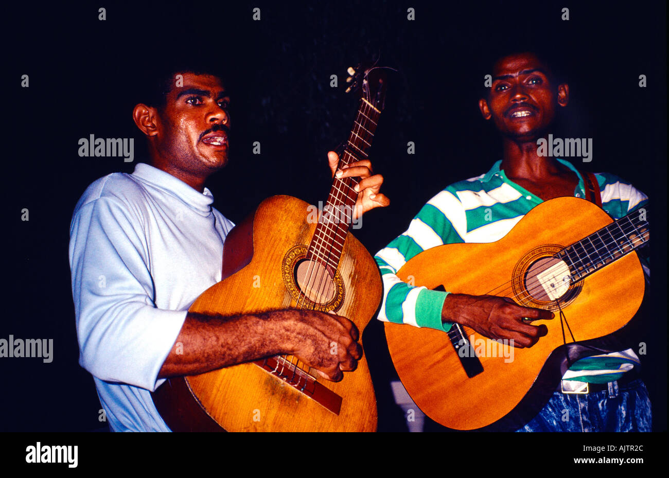 Sosua Dominican Republic Man Playing Guitar Stock Photo - Alamy
