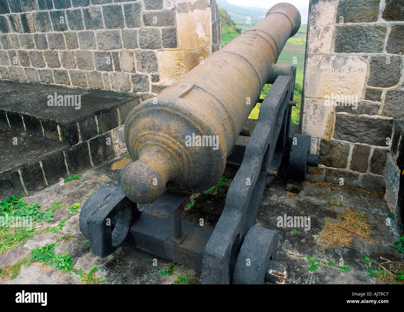 St Kitts Brimstone Hill Fortress National Park Rusty Cannon Stock Photo ...