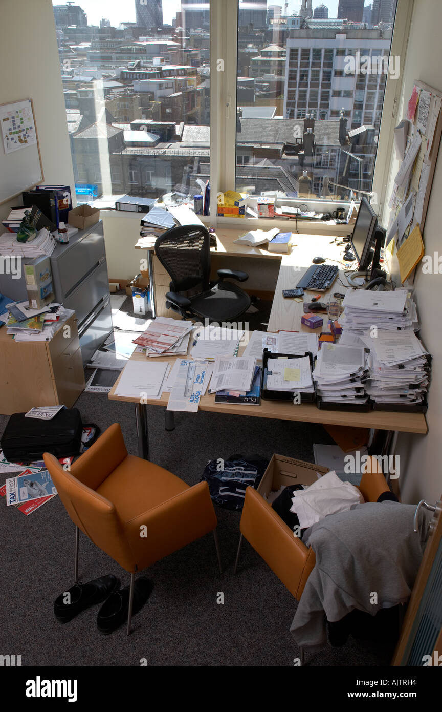 Messy Office Piles Files High Resolution Stock Photography and Images ...