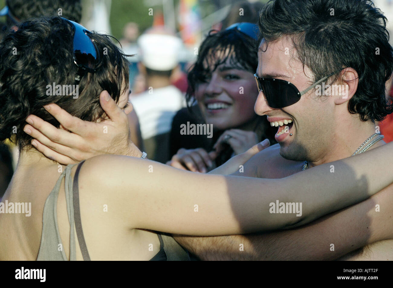 italian rome street parade ravers Stock Photo - Alamy