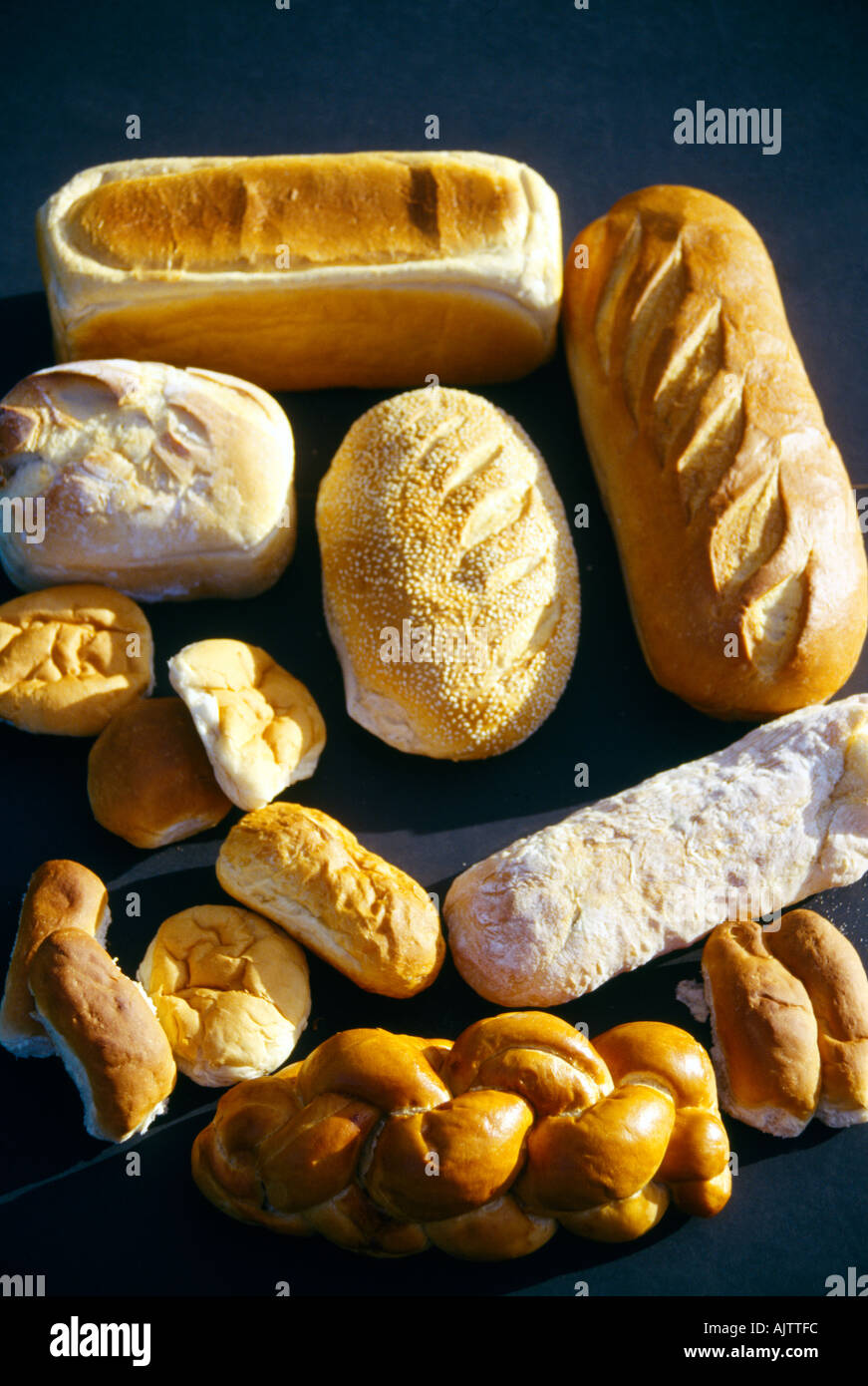 Different Shape Loaves Of Bread Stock Photo - Alamy