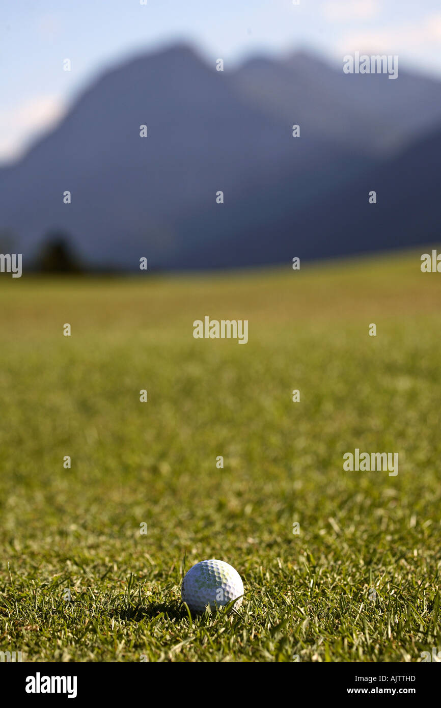 Golf ball on the Golf Course in Waterton Lakes National Park in ...