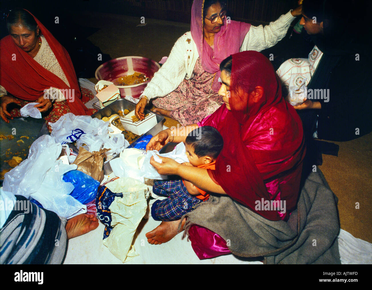 England London Southall Giving Out Prashad At The Gurdwara On Diwali ...