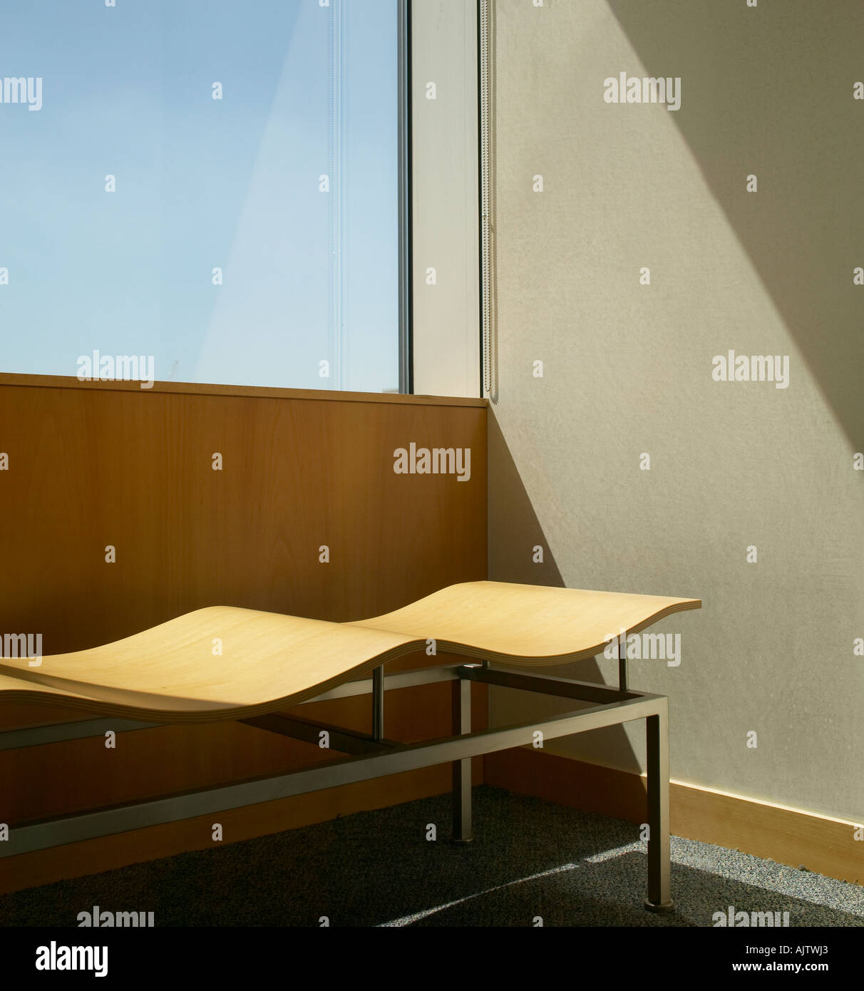 Office life and Interiors Part Two. Wavy bench Stock Photo - Alamy