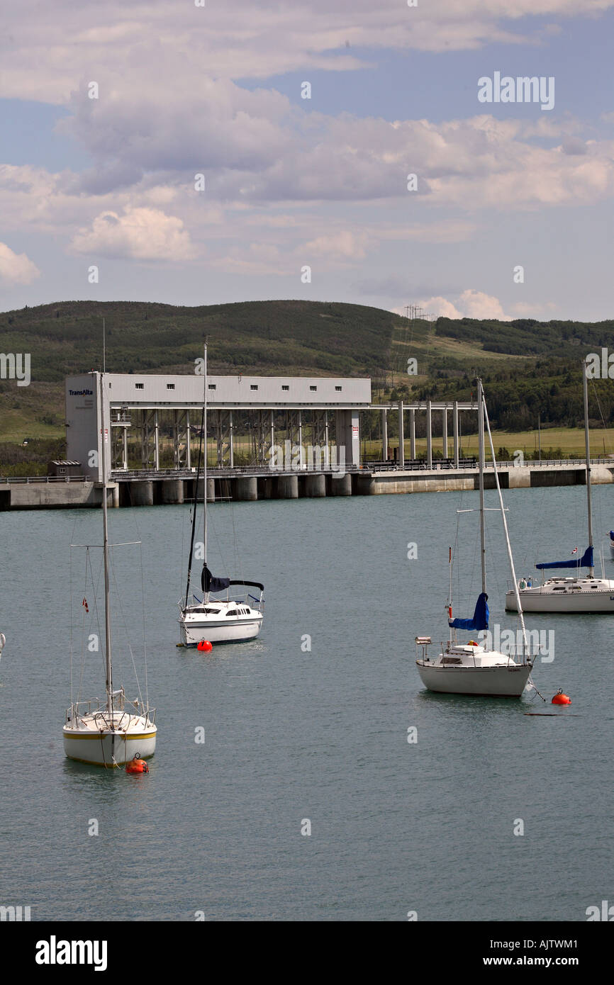 Marina at Ghost Reservoir on Bow River in southwestern Alberta Canada ...