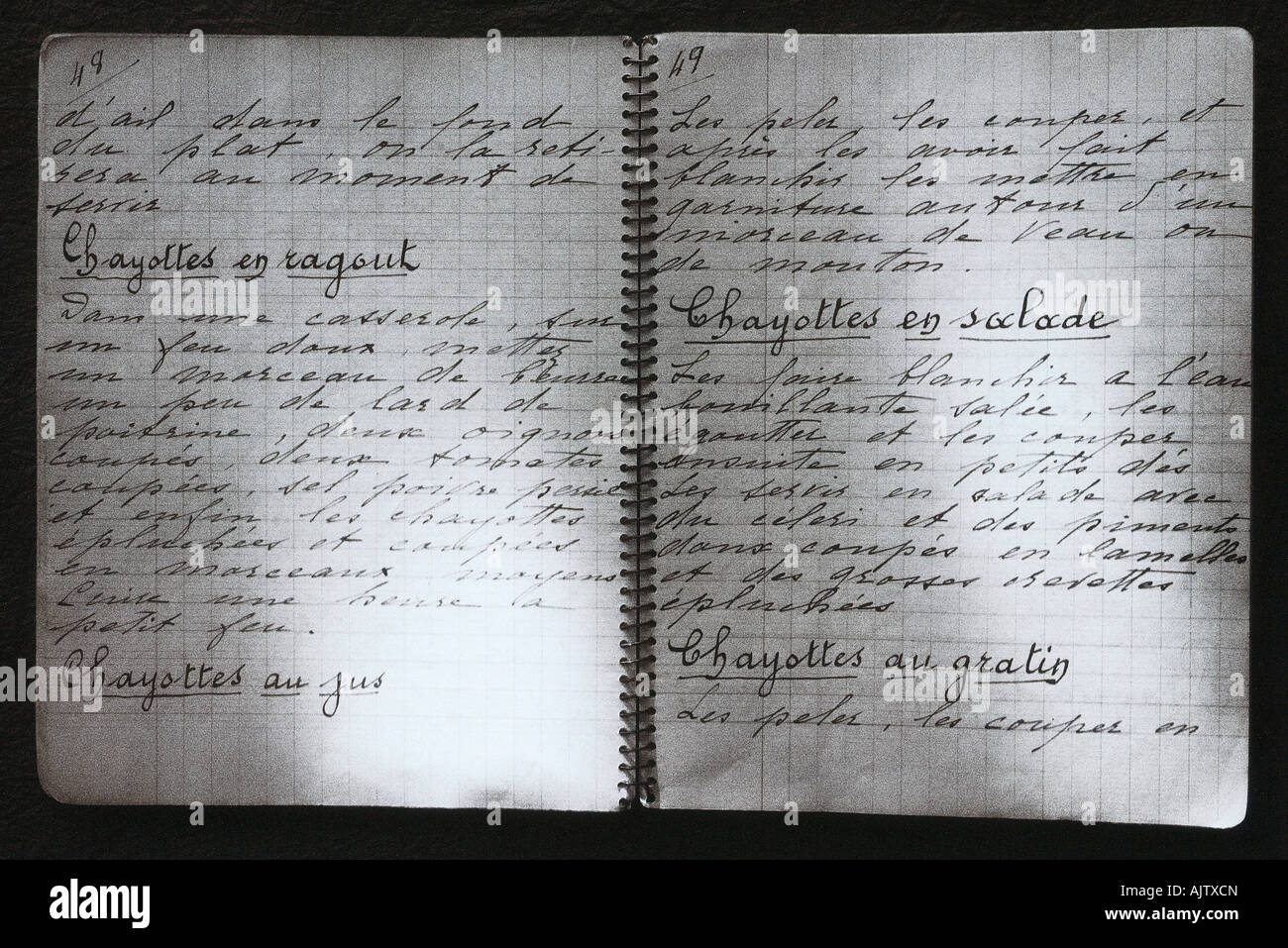 French handwriting hi-res stock photography and images - Alamy