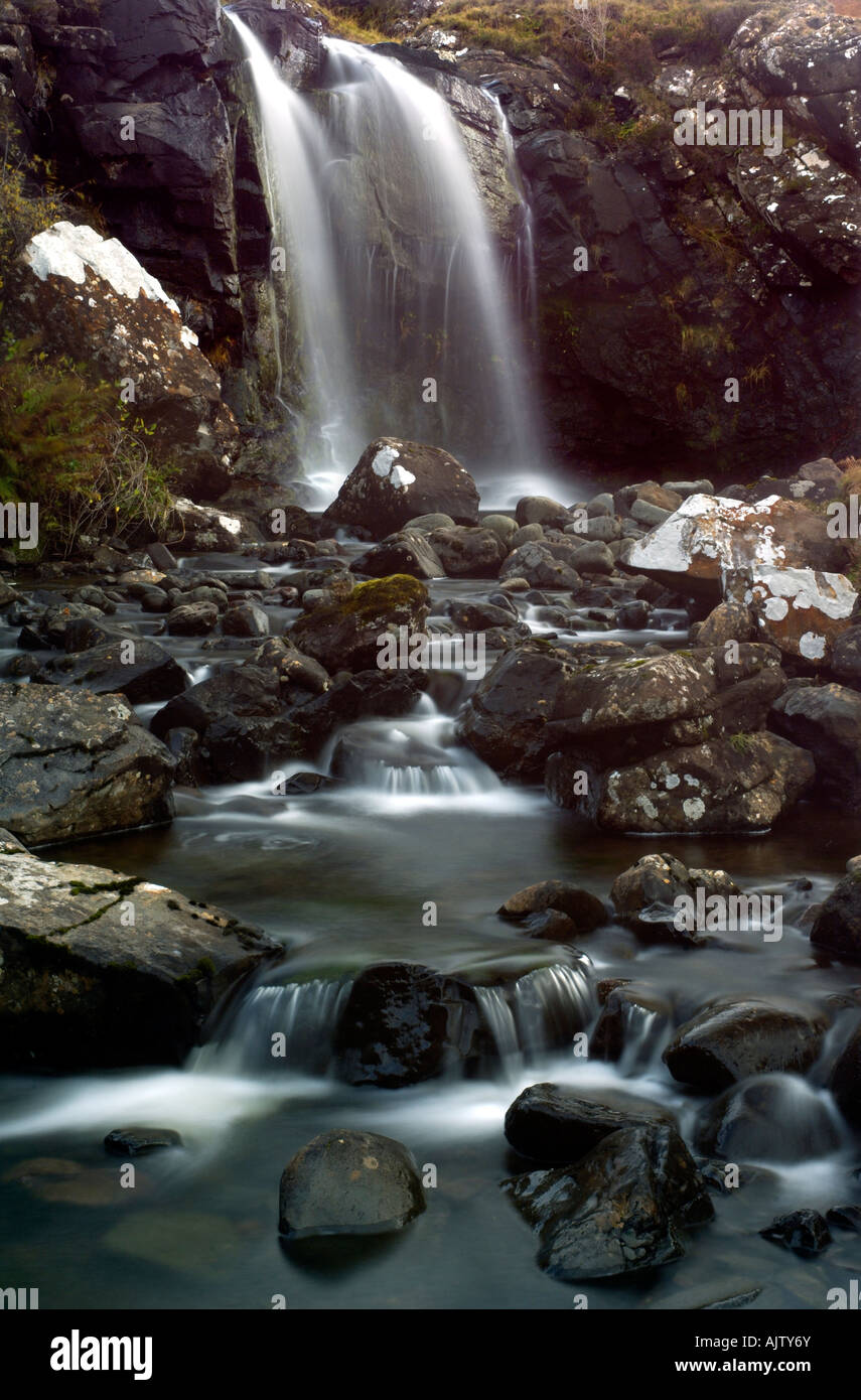 waterfall and rocky burn isle of mull inner hebrides scotland Stock ...