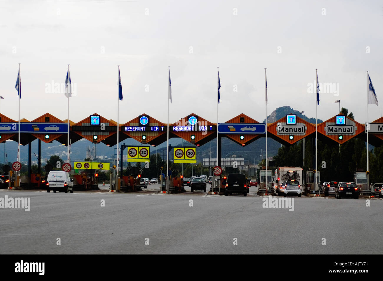 Toll booth on french toll motorway Stock Photo, Royalty Free Image ...