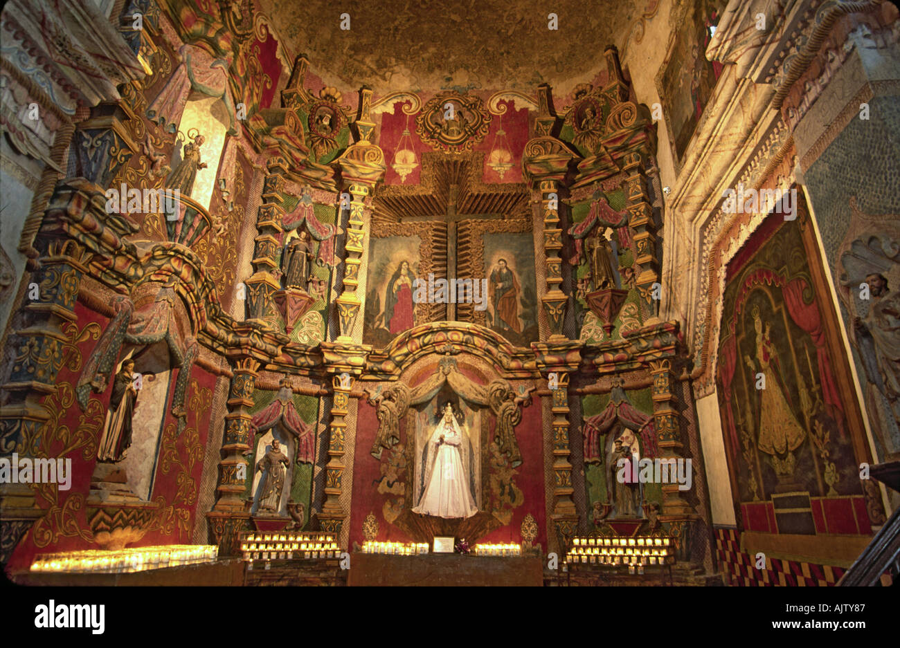 Multi colored catholic church interior hi-res stock photography and ...
