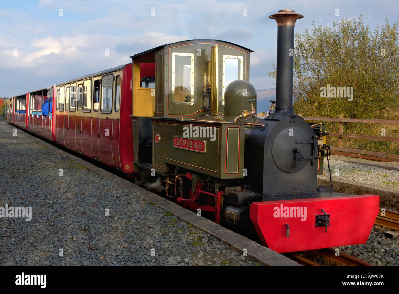 steam engine lady of the isles at craignure isle of mull railway inner ...