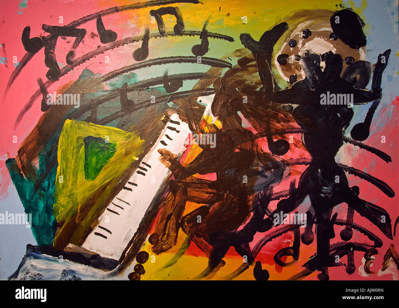 Art of blind painter Esref Armagan Stock Photo - Alamy