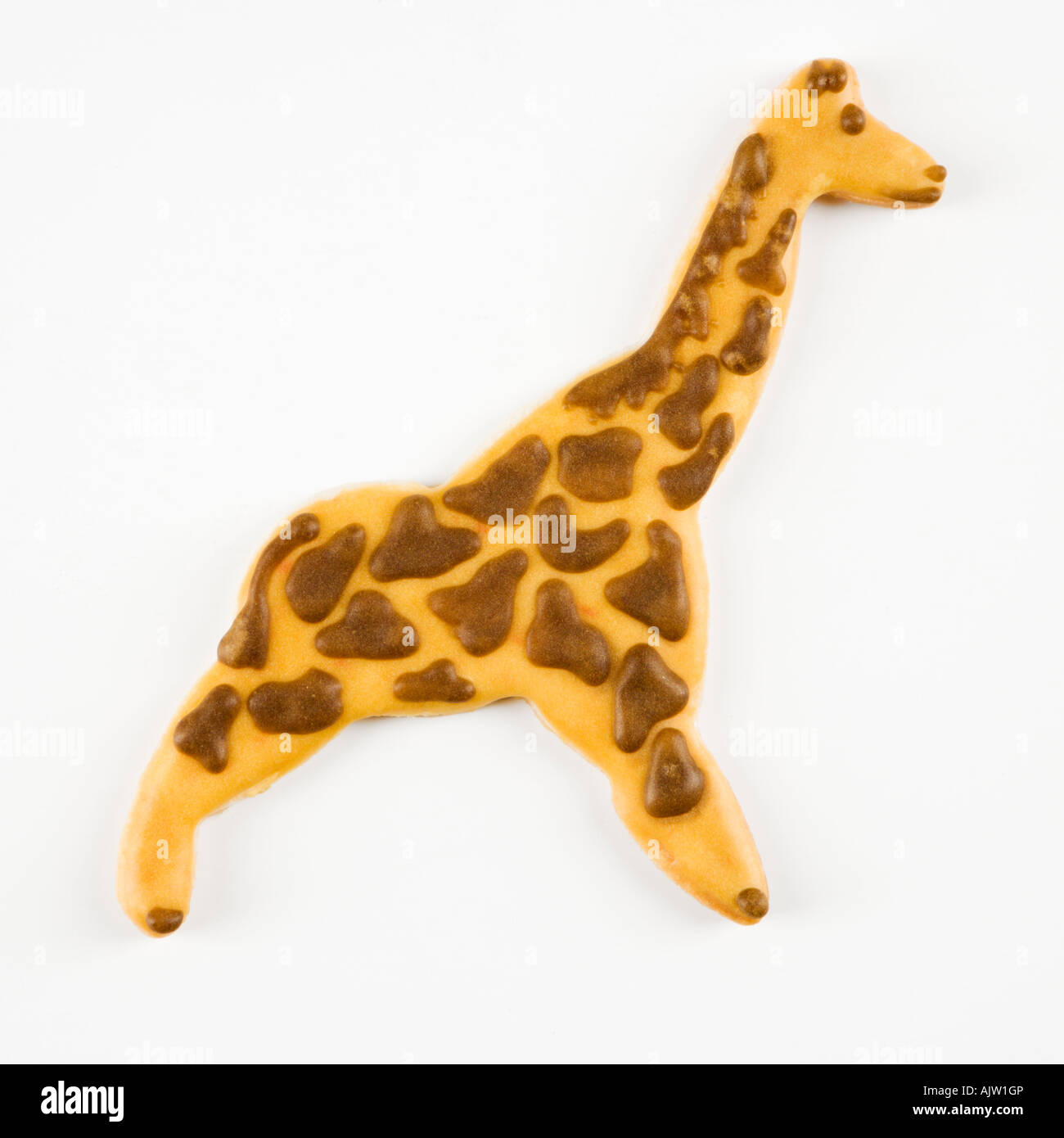 Sugar cookie in shape of giraffe with decorative icing Stock Photo - Alamy