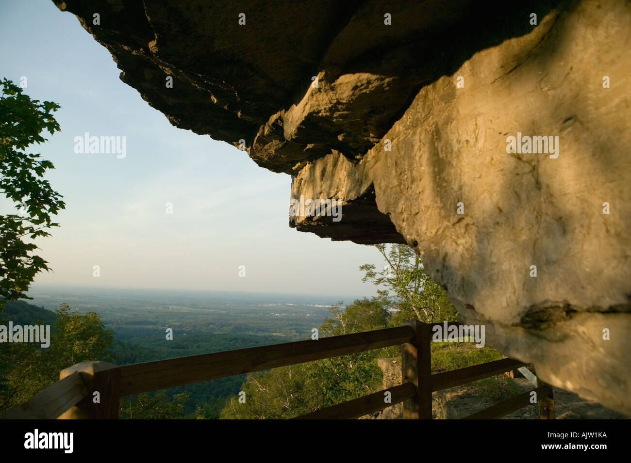 Escarpment bluffs John S Thatcher State Park view of Hudson Valley ...