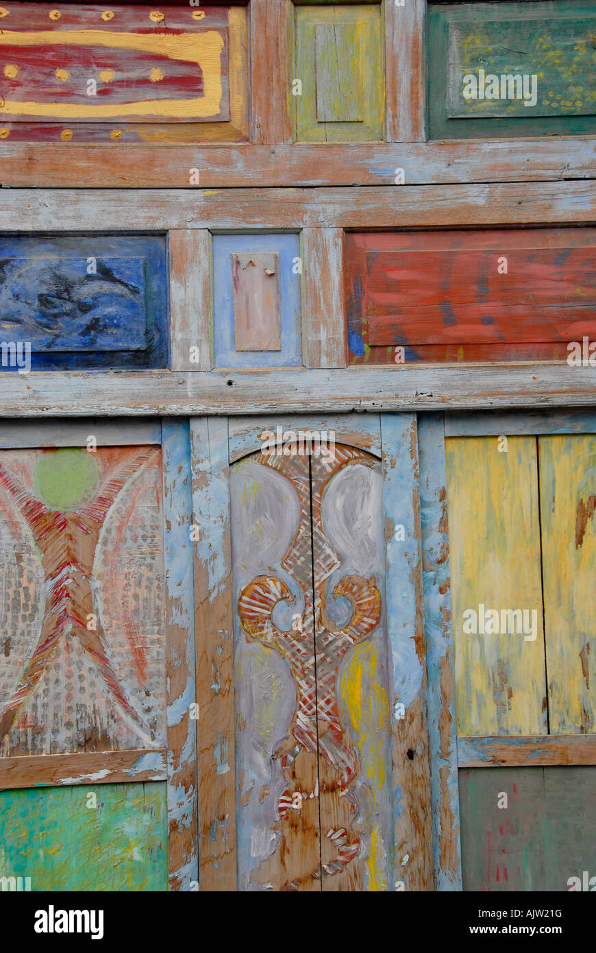 Timeworn old wooden door Stock Photo - Alamy