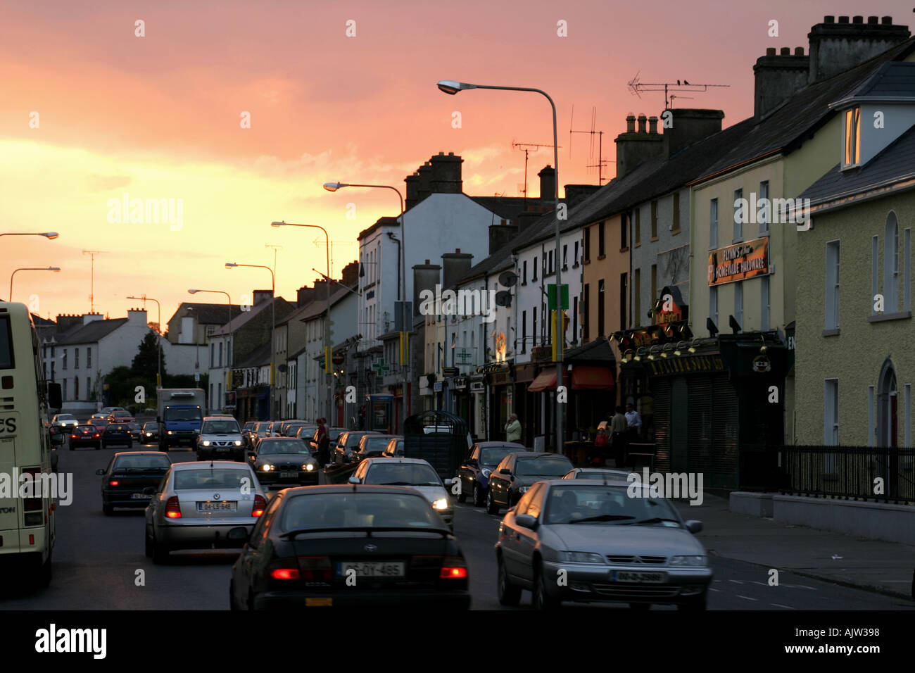Sunset in Moate Co Westmeath Ireland Stock Photo - Alamy
