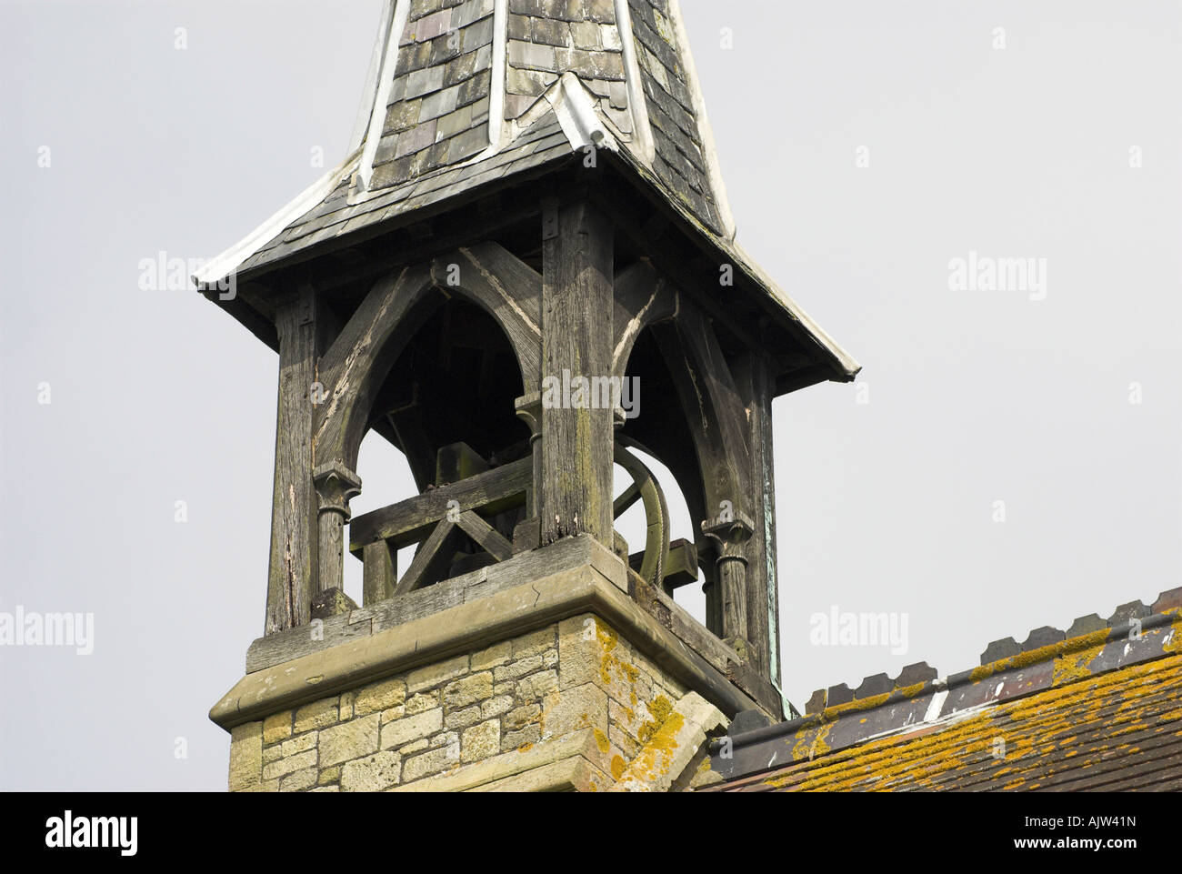 The bell tower of St Mildred's church, Whippingham near East Cowes ...