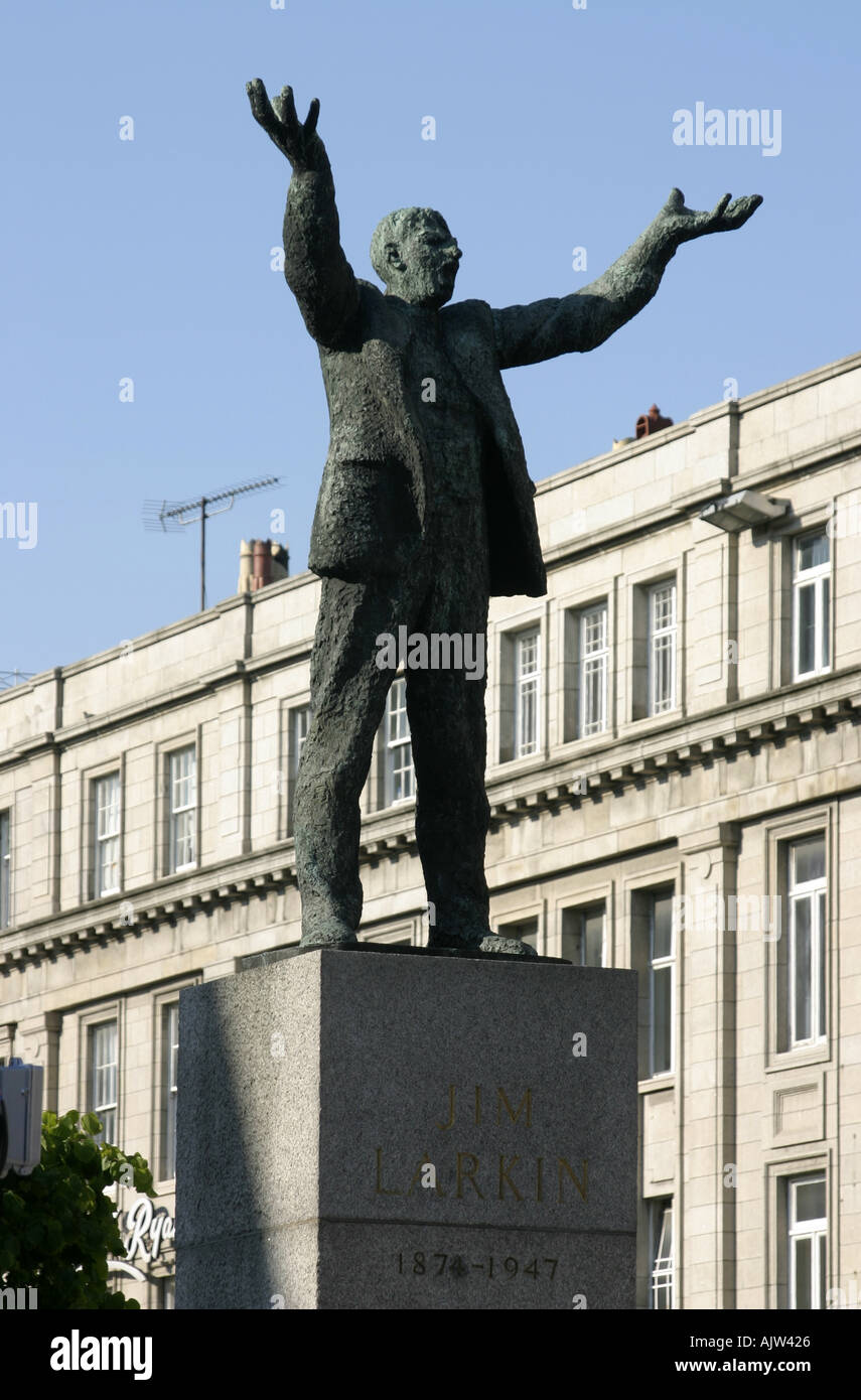 Statue of Jim Larkin O Connell Street Dublin Ireland Stock Photo - Alamy