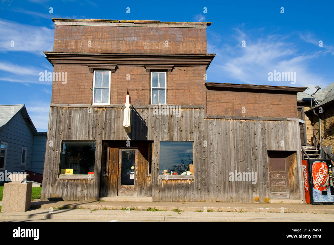 old storefront Benton, Wisconsin Stock Photo - Alamy