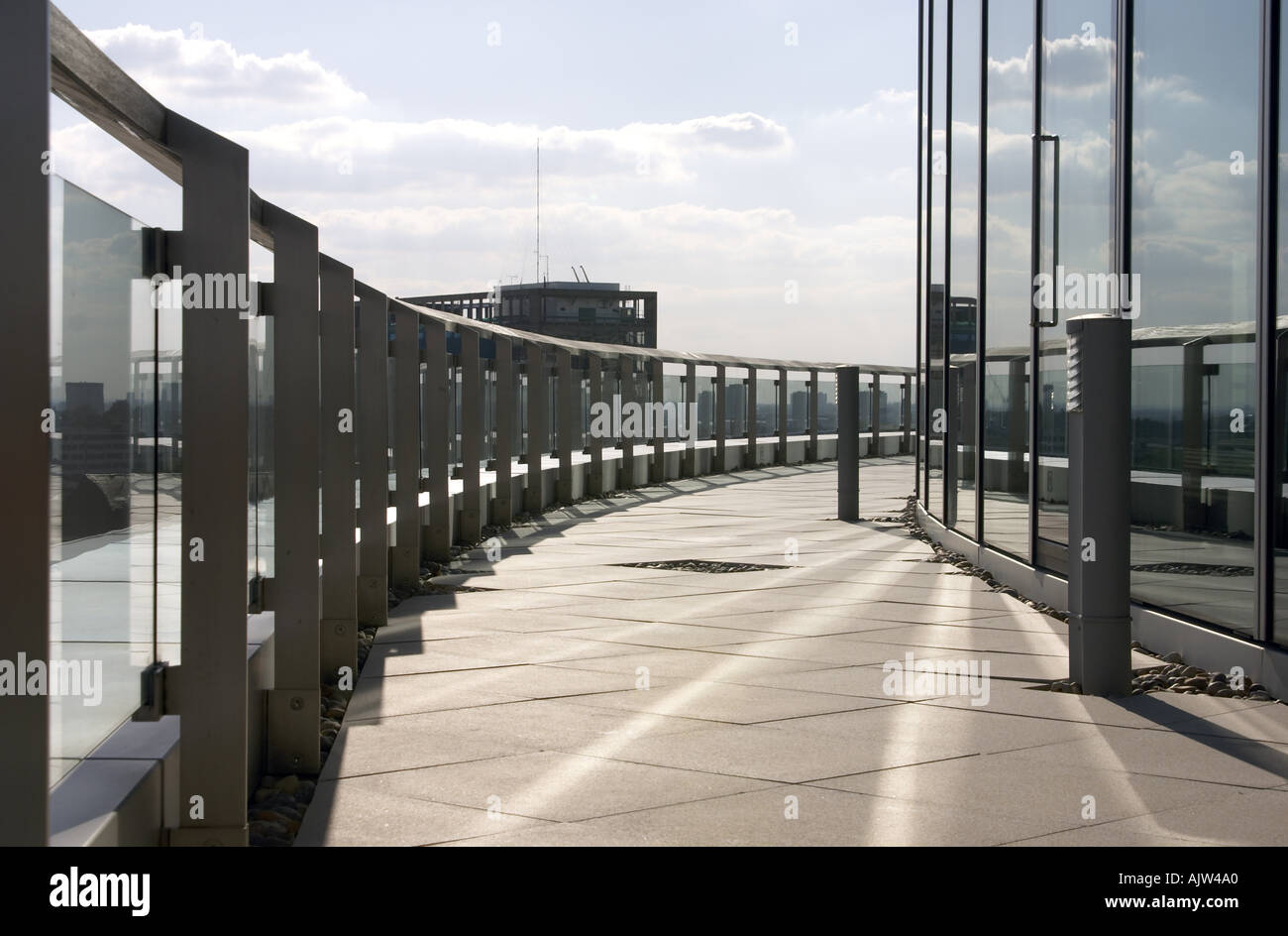 Outdoor balcony with slat roof and views The Point Terry Farrell Co ...