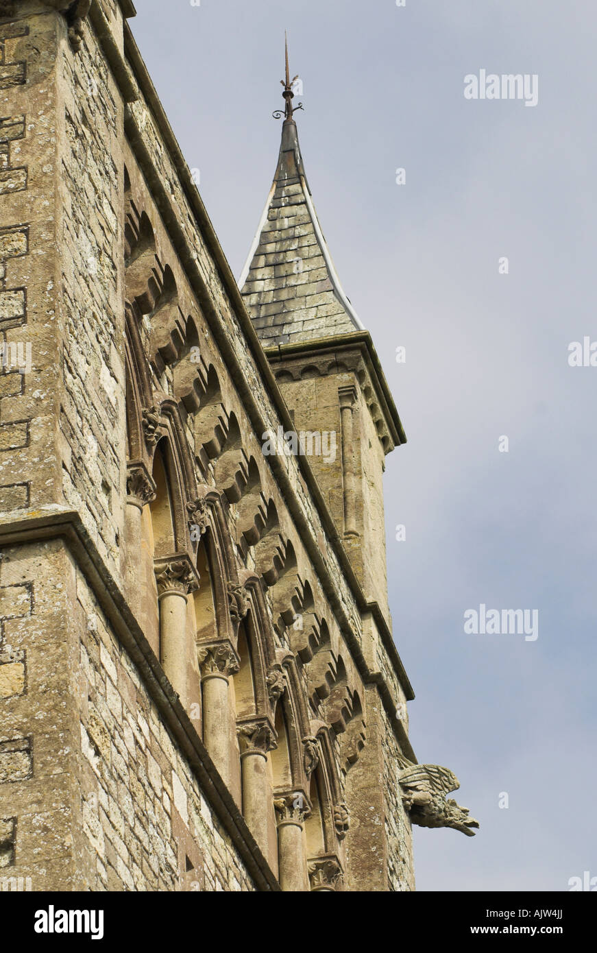 An ornate section of St Mildred's church, Whippingham near East Cowes ...